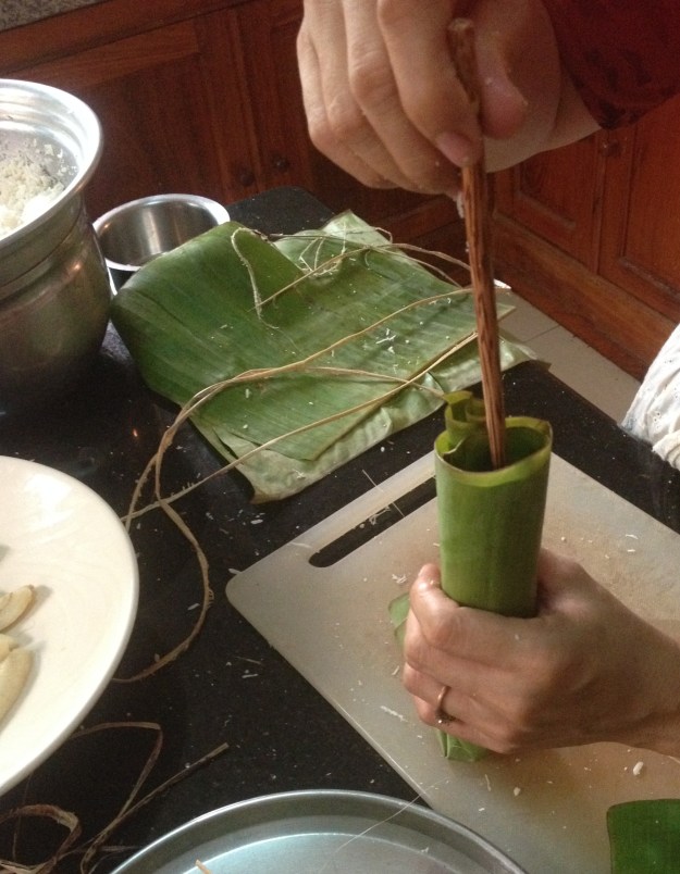 Khmer Festive Sweet – Num Ansom Chek – Banana Filled Steamed Rice Cakes ...