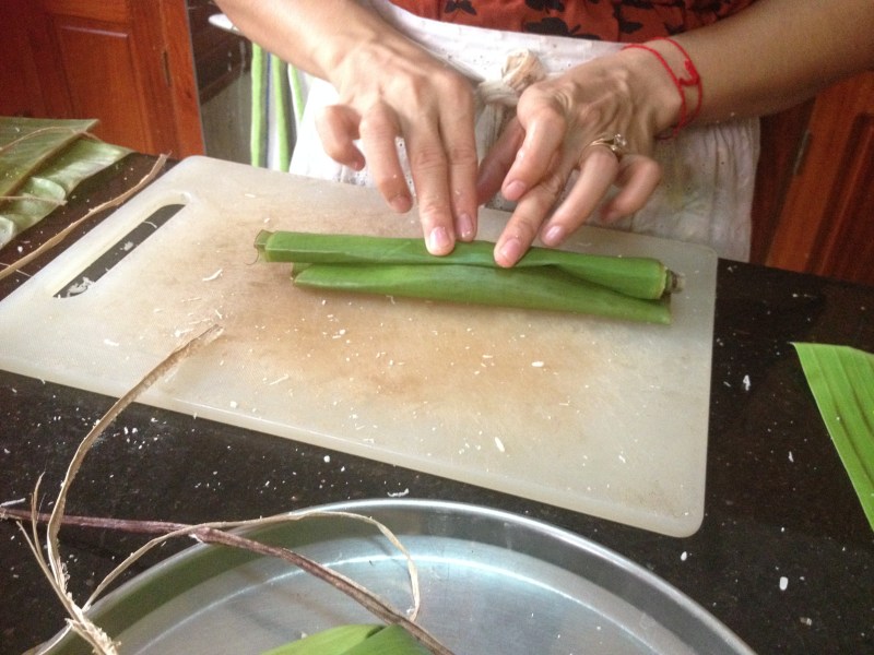 Khmer Festive Sweet – Num Ansom Chek – Banana Filled Steamed Rice Cakes ...